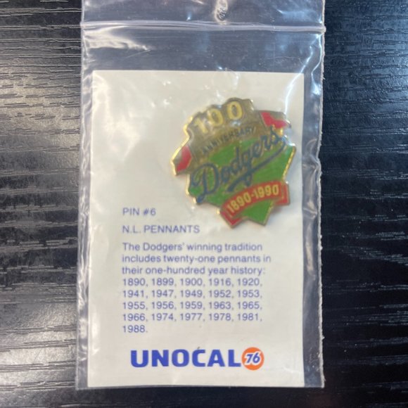 Other | Vintage Unocal 76 Pin 1 Los Angeles Dodgers Official Logo 10 ...
